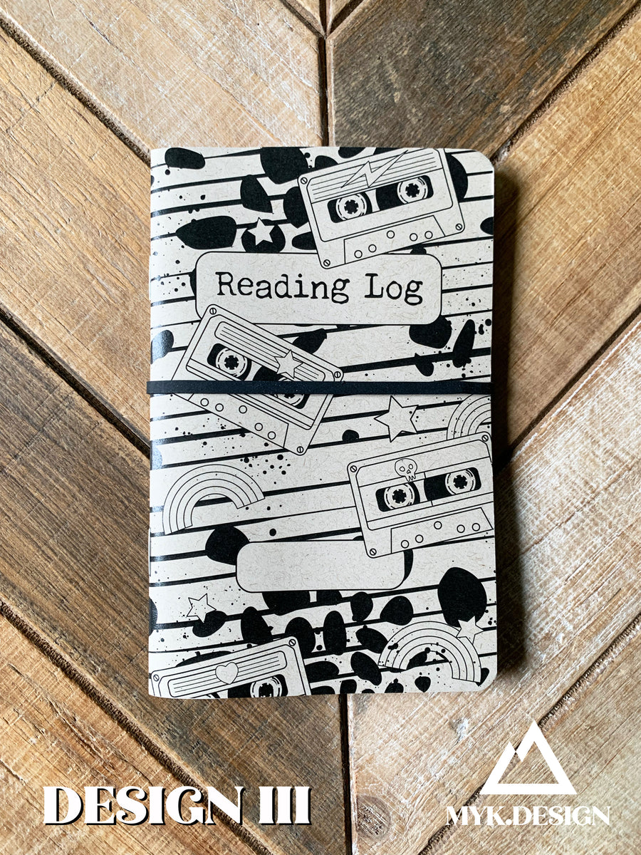 Reading Log Pocket-Sized Notebook: 94 Entries - Cassette Tapes Cover D ...