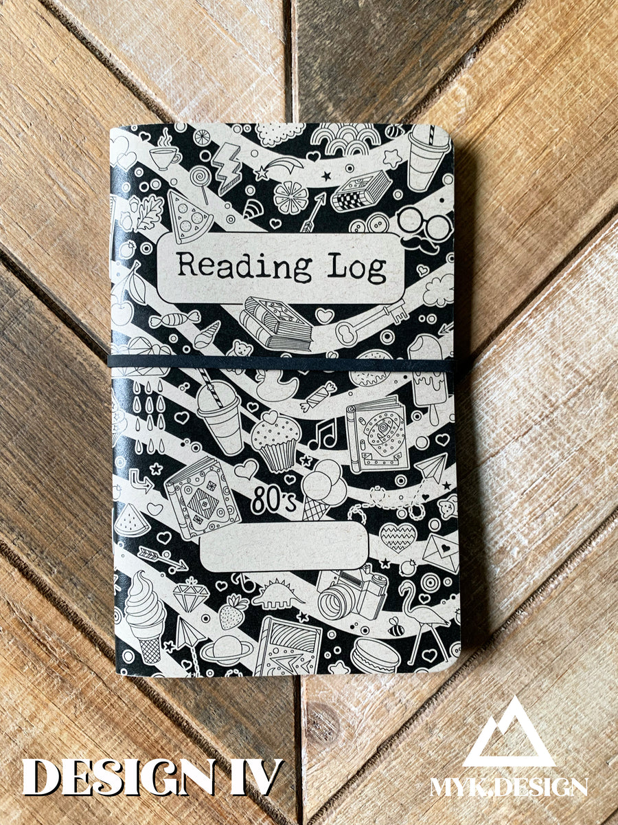 Reading Log Pocket-Sized Notebook: 94 Entries - Doodles Cover Design ...