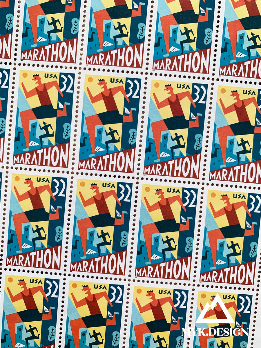 Boston Marathon U.S. Postage Stamps | Face Value 32 Cents | 1996 | Sco ...