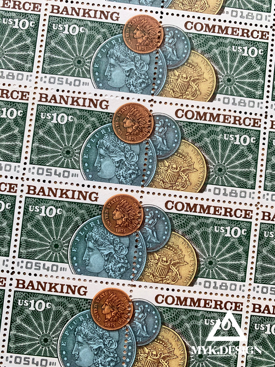 Banking & Commerce U.S. Postage Stamps | Face Value 10 Cents | 1975 ...