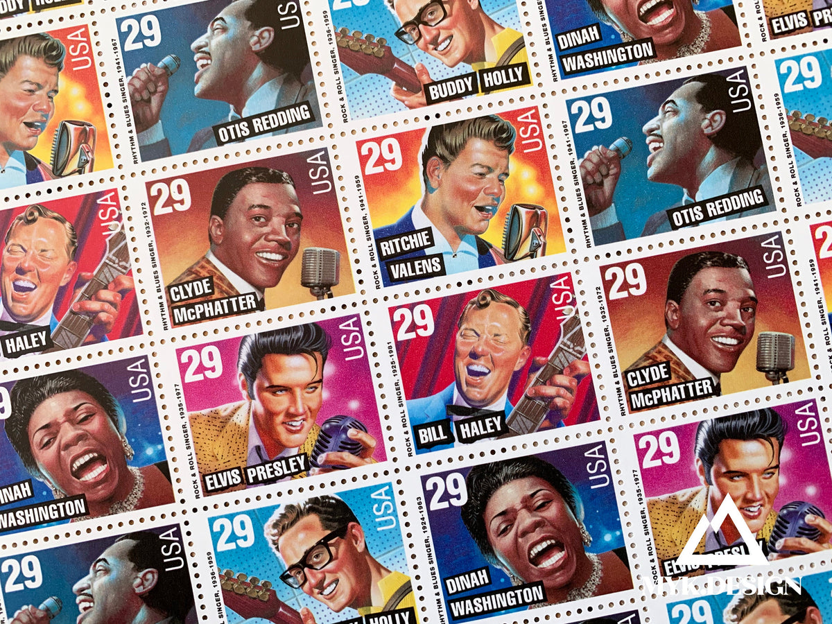 American Rock ’n’ Roll / Rhythm & Blues Singers U.S. Postage Stamps ...