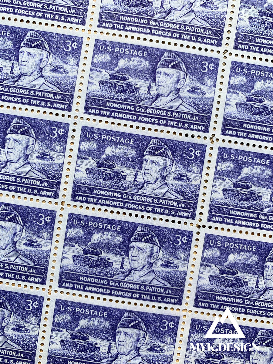 General George S Patton Jr U.S. Postage Stamps | Face Value 3 Cents ...