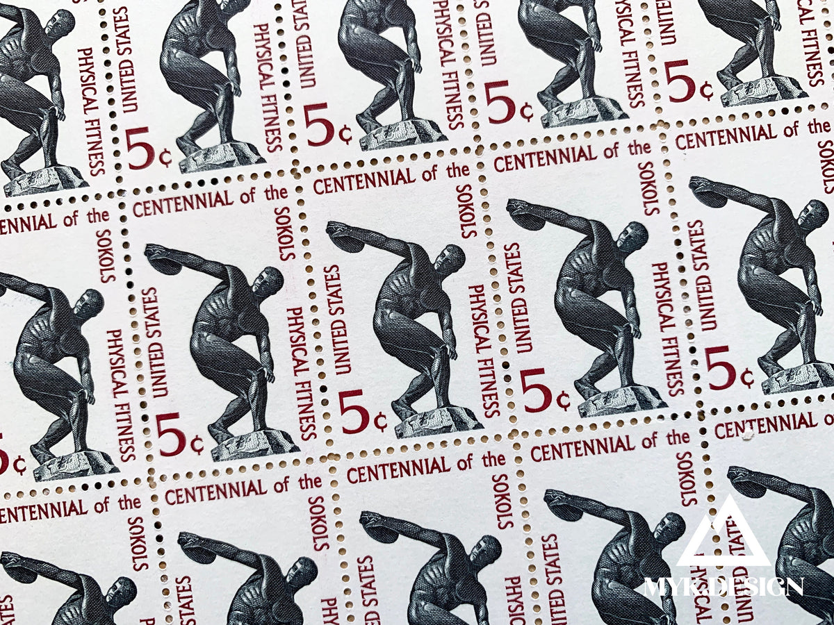 Physical Fitness, Sokols U.S. Postage Stamps | Face Value 5 Cents | 19 ...
