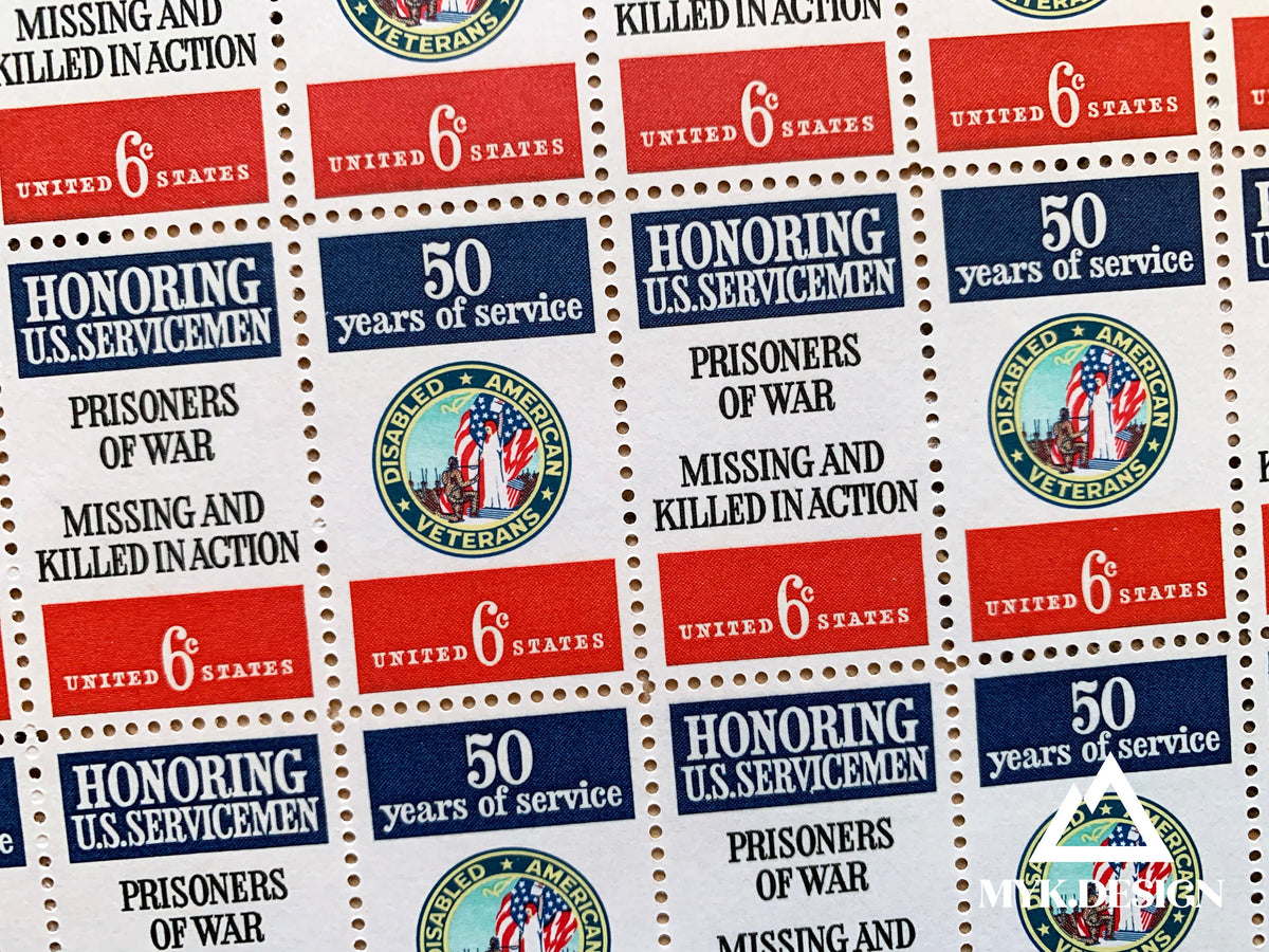 Honoring Disabled American Veterans & Servicemen U.S. Postage Stamps ...